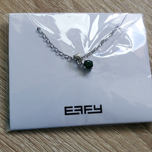 Effy | Jewelry | Effy Silver Necklace With Green Gemstone | Poshmark